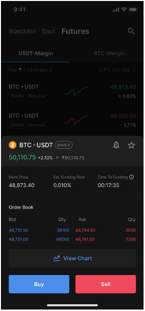 Executing my first trade on Futures Trading on CoinDCX Pro